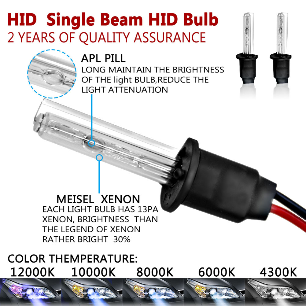 Wholesale 12V 55W HID Xenon Replacement Headlights Set 4300K/5000K/6000K/8000K 10000K/12000K ...