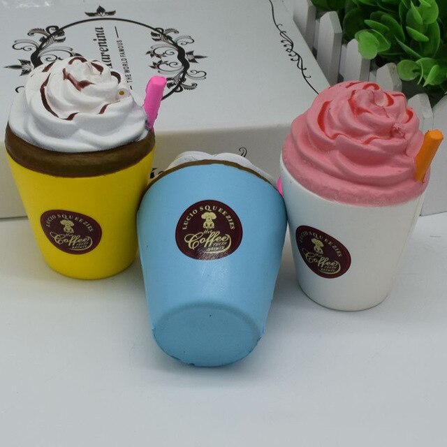 Wholesale Cute Coffee Cup Soft Squishy Slow Rising Cream Scented Squish ...