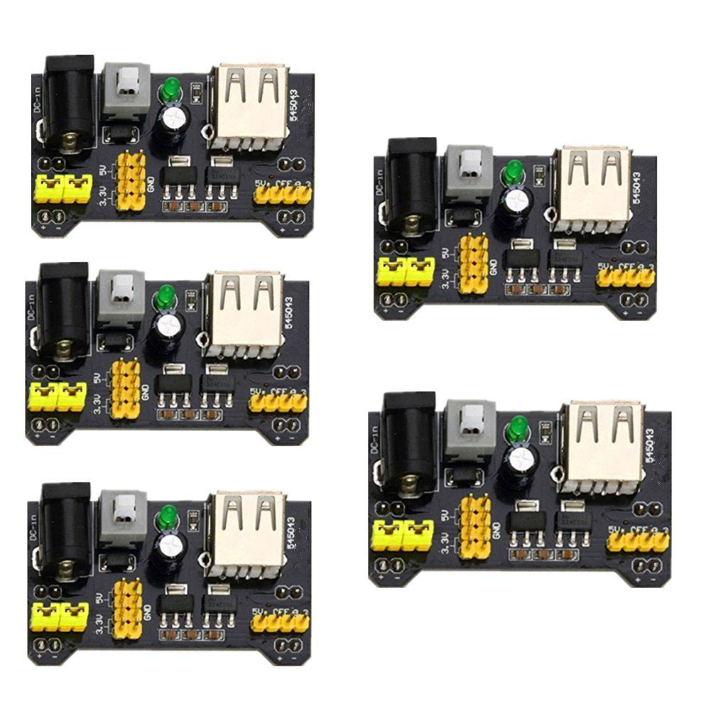 Wholesale 5 Pcs Breadboard Power Supply Module 3.3V 5V MB102 Switched Header for Arduino PIC Pi ...