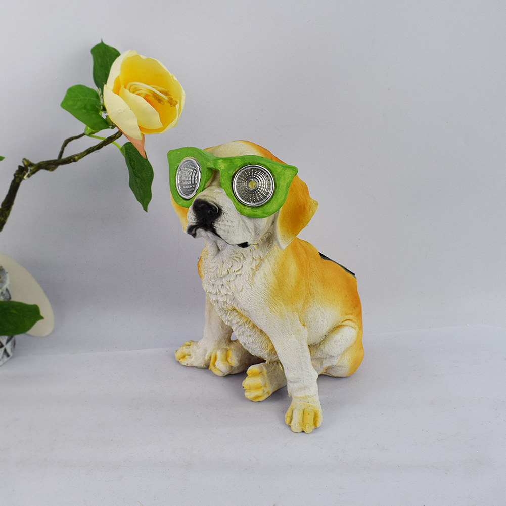 Wholesale Solar Dog Statues Figurines Ornaments Resin Crafts Atmosphere ...