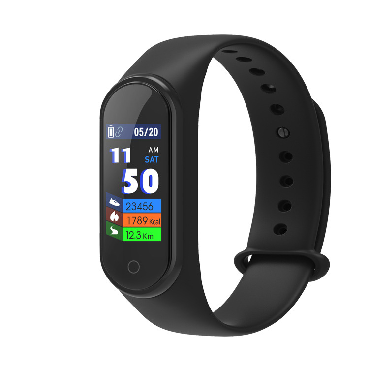 Wholesale M4 Smart Bracelet Color Screen Intelligent Watch Heart Rate ...