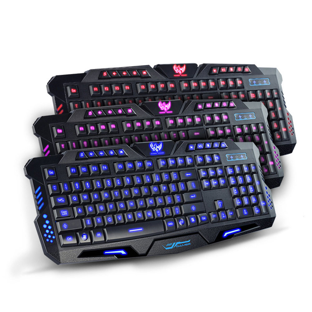 Wholesale Tri-Color Backlit Computer Gaming Keyboard Teclado USB ...