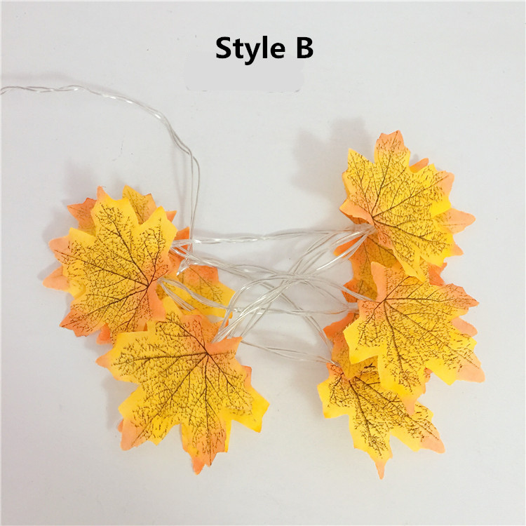 Wholesale Maple Leaves Shape LED String Light Christmas Halloween Fence ...