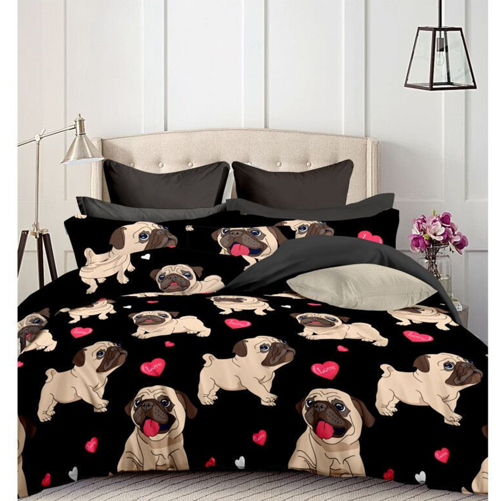 Wholesale Bulldog Printed Bedding Set Duvet Cover+Pillowcase Set 2/3Pcs ...