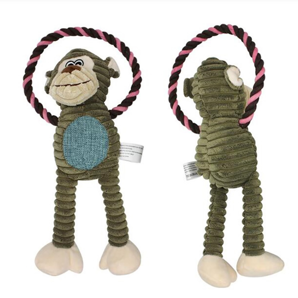 Wholesale Cotton Rope Chew Squeaky Toy For Pet Dog Puppy Cartoon Doll ...