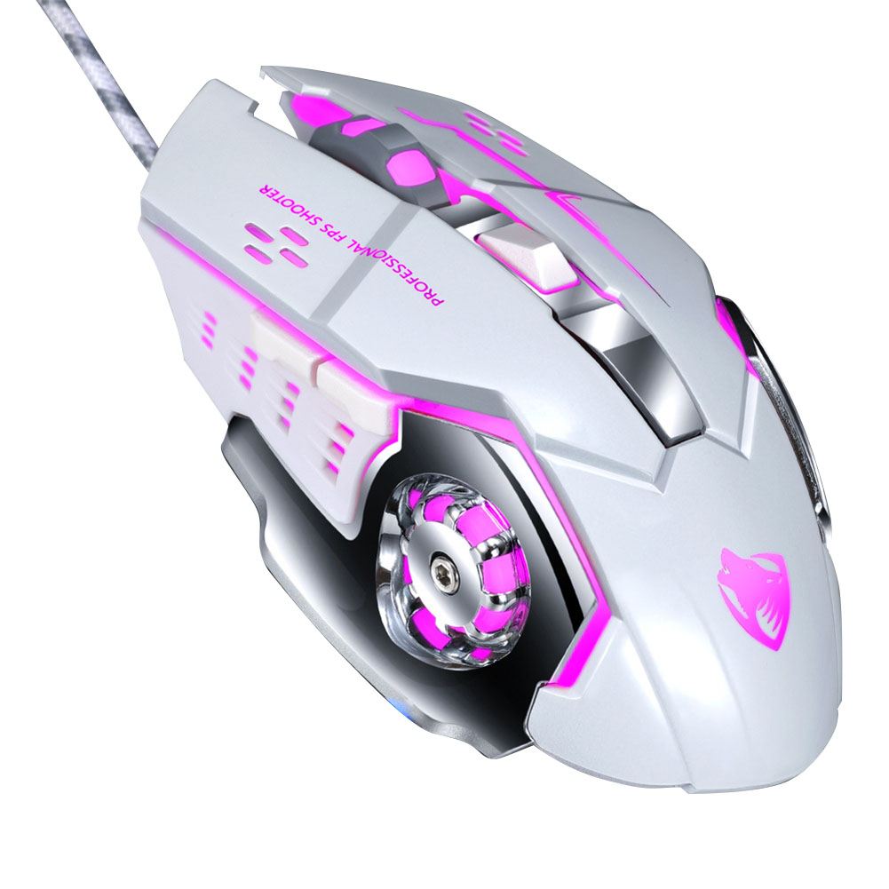 Wholesale Ray Wolf V6 Wrangler Mechanical Wired Gaming Mouse Macro ...