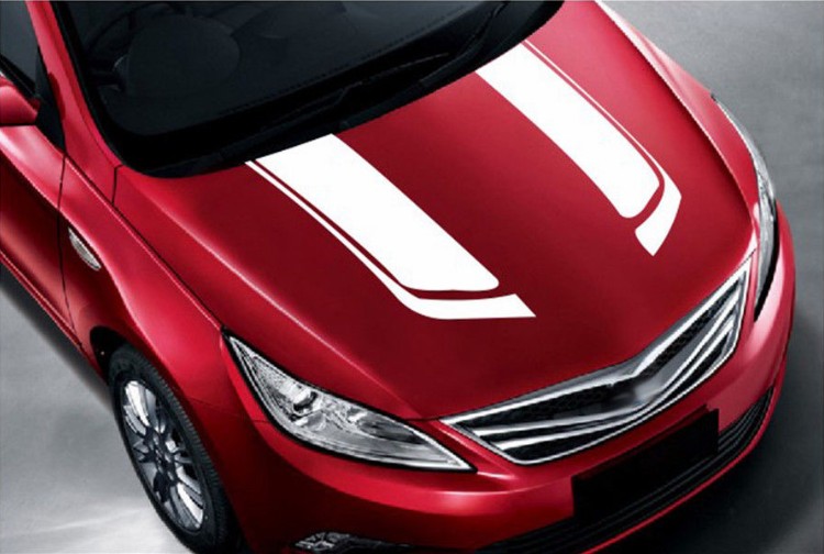 Wholesale 85cm Black Racing Sports Stripe Sticker Universal Car Hood