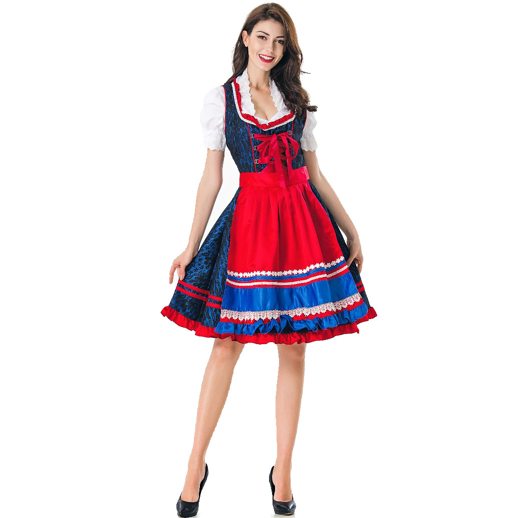 Wholesale Women Oktoberfest Bavarian Style Dirndl White Shirt+Dress ...
