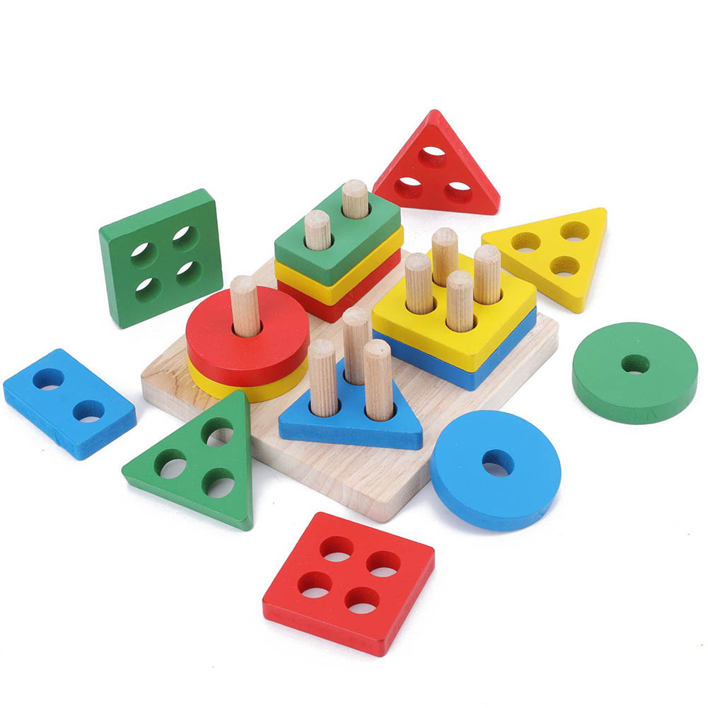 Wholesale Kids Wooden Early Education Sets Pillars Intelligence Color ...