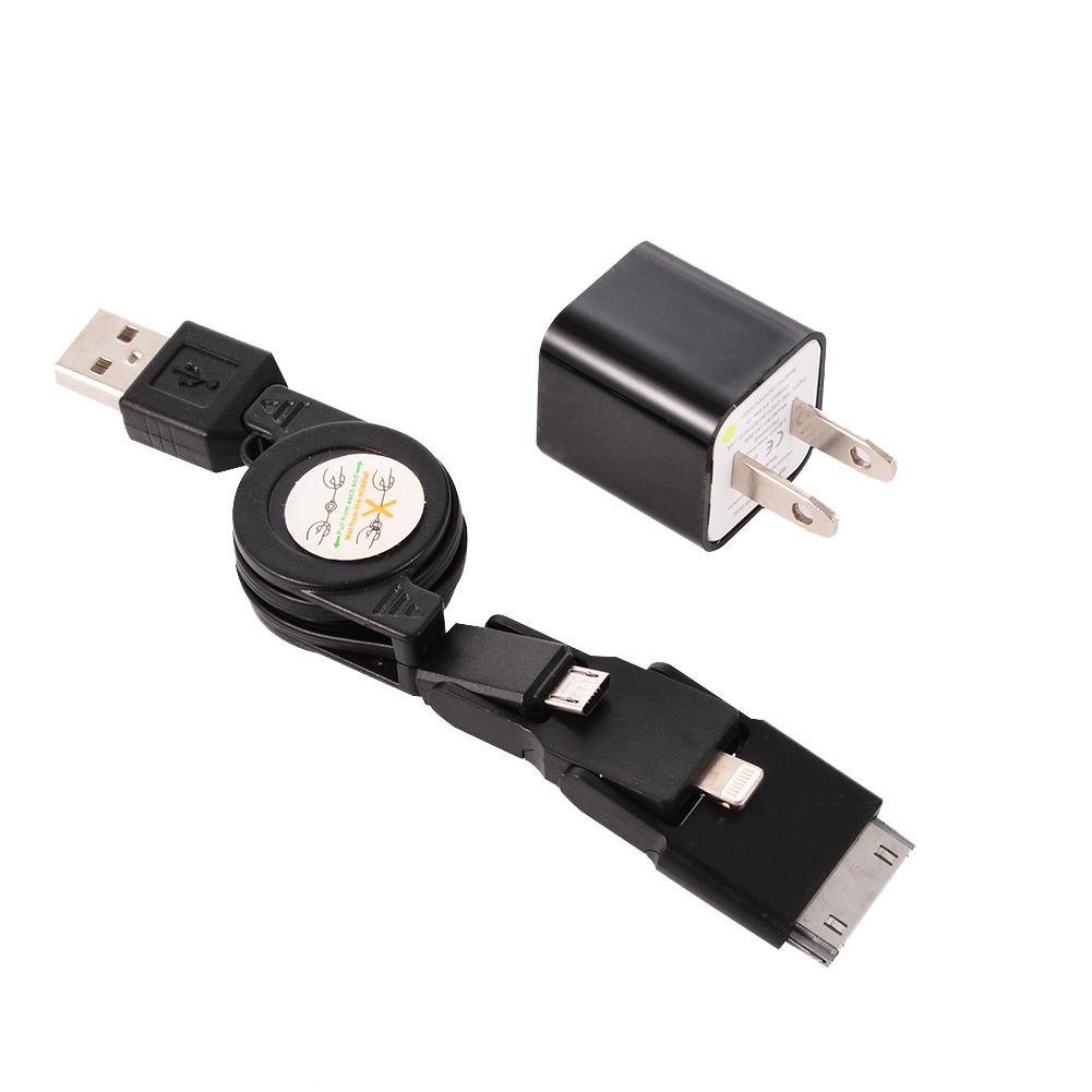 Wholesale Retractable three-in-one data cable + charging head From China