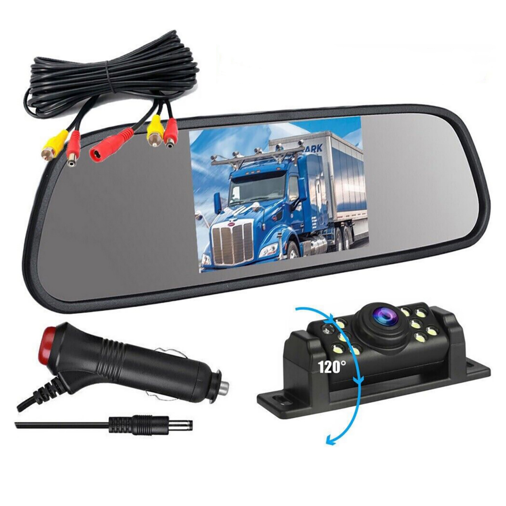 Wholesale Car Rear View Backup Camera Kit 5 inch LCD HD Display 9LED ...