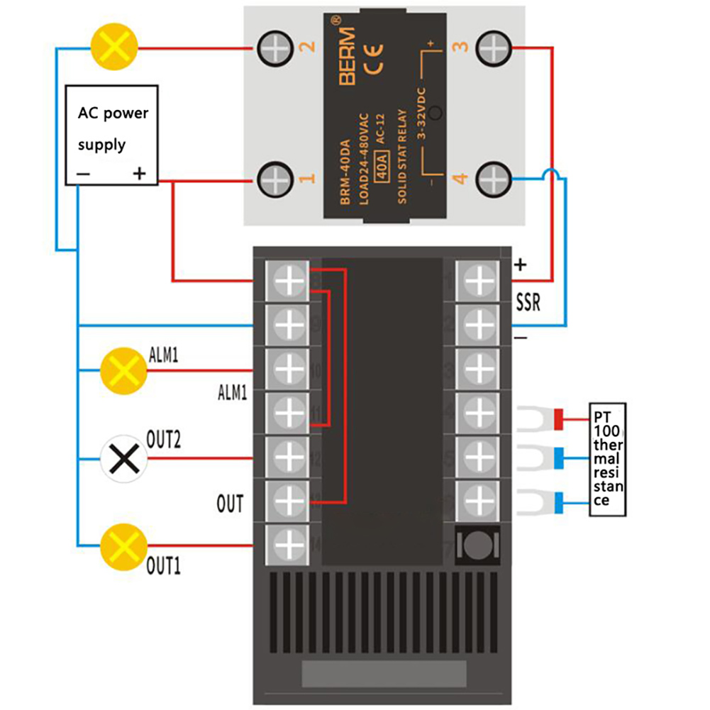 Digital PID Thermostat FK02-MV*AN Relay 180-240VAC 0-400 Degree CHB402 ...