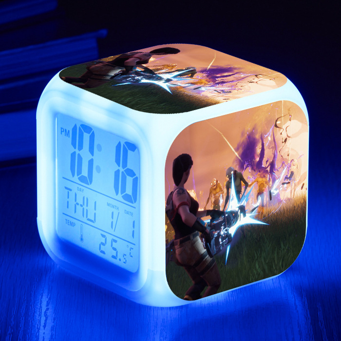 Wholesale Figures Color Changing Night Light Alarm Clock Kids Toy Gift ...
