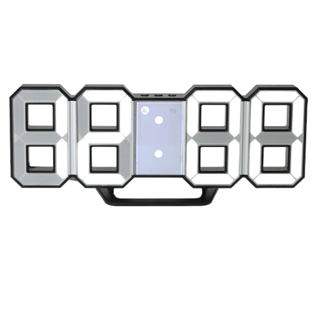 Wholesale LED Wall Clock Alarm Clock Digital 3D Living Room Explosion ...