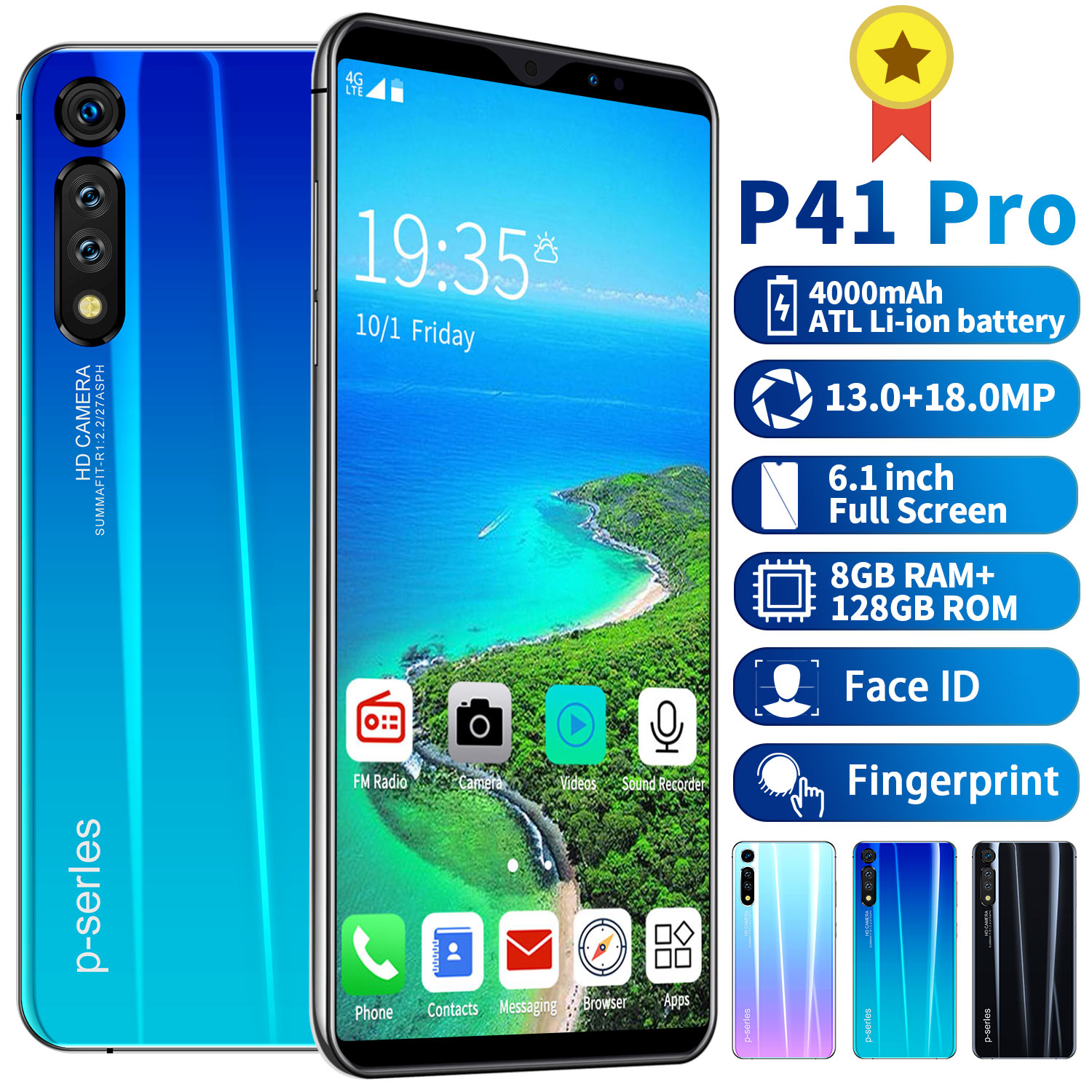 Wholesale 6.1inch Large Screen Android Smartphone 1+16G P41Pro ...