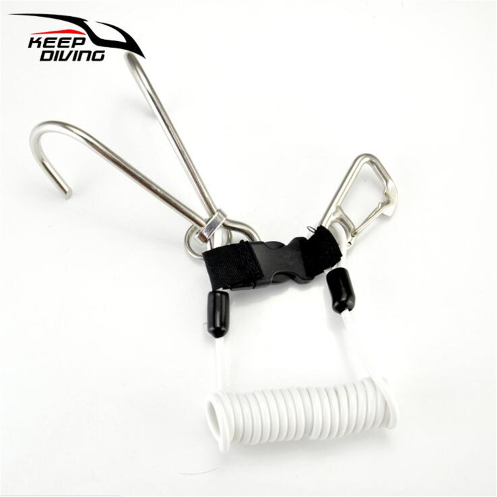 Wholesale Stainless Steel Spring Rope Reef Hook (Double Hook) Dive Gear ...