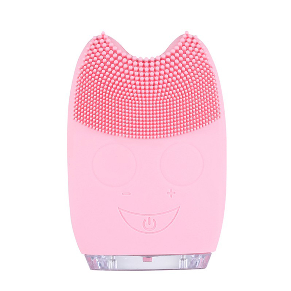 Wholesale Electric Silicone Ultrasonic Vibration Massage Facial Cleaner ...