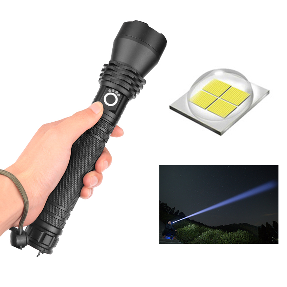 Wholesale LED XHP50 Highlight Flashlight Zoomable Aluminum Alloy Torch ...