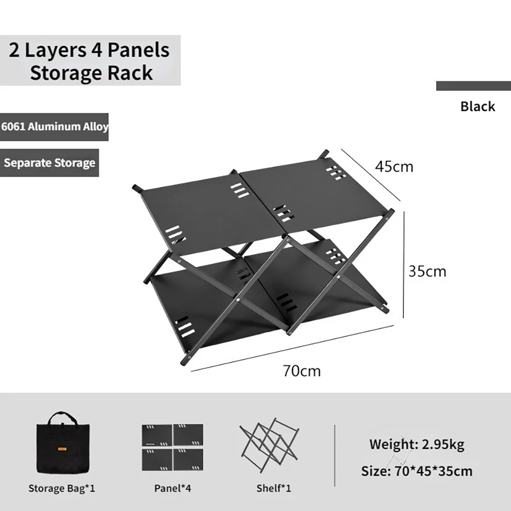 Wholesale Folding Shelf Storage Rack, 3-Tier Storage Shelf Aluminum ...
