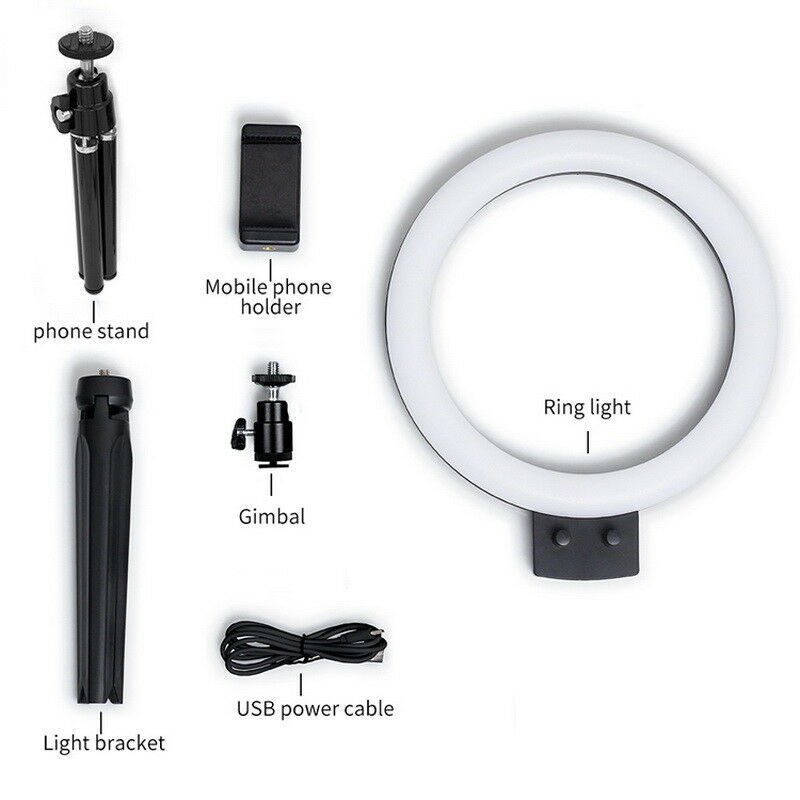 Wholesale 7" LED Ring Light Camera Photo 2800-5500K Dimmable LED Ring ...