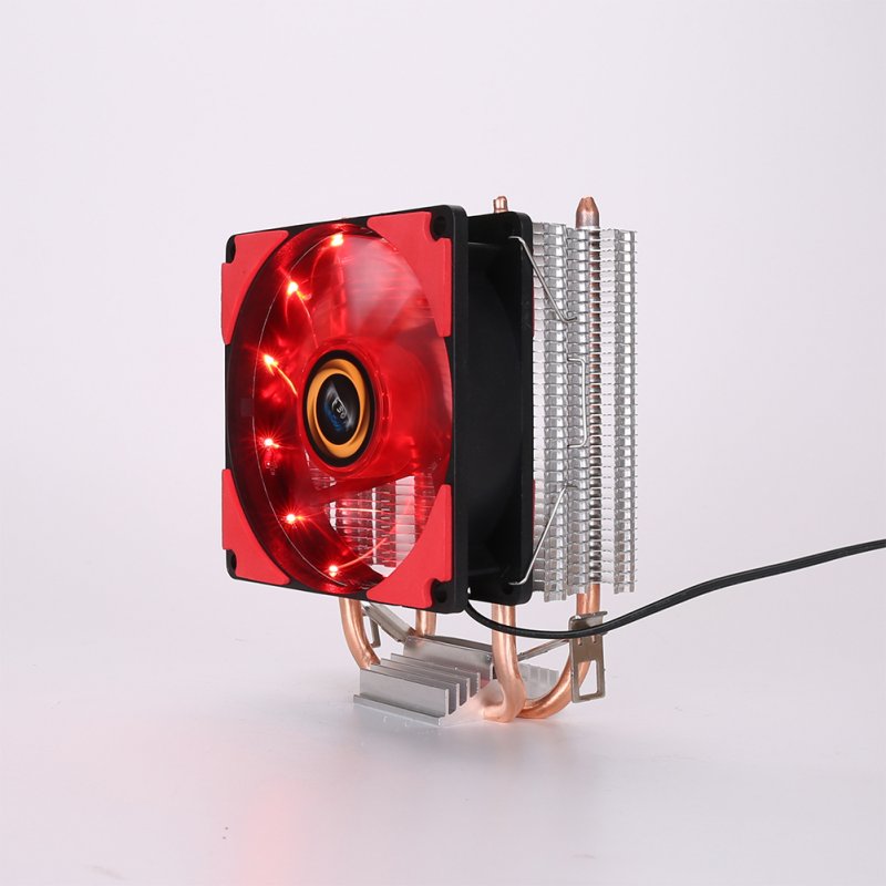 Wholesale 9cm CPU Cooler Pure Copper Double Heat Pipe CPU Radiator ...