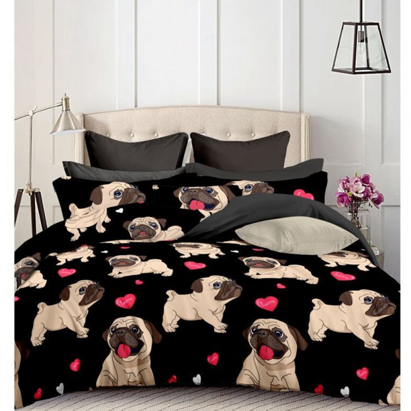 Wholesale Bulldog Printed Bedding Set Duvet Cover+Pillowcase Set 2/3Pcs ...