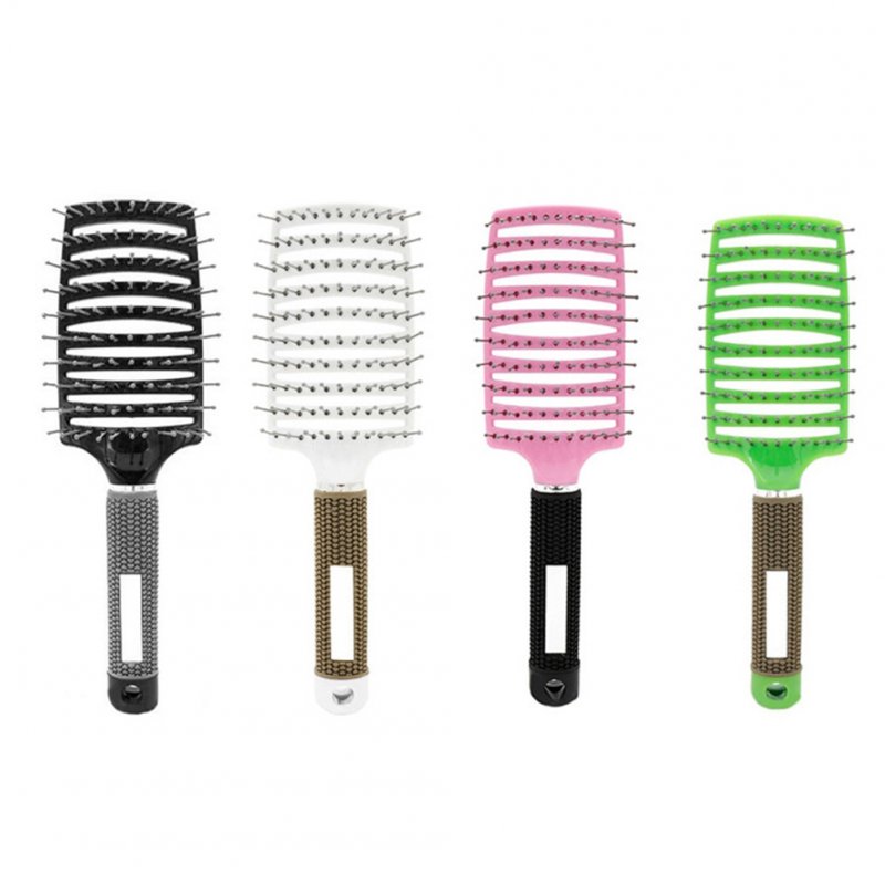 Wholesale Curved Comb Massage Comb for Curly Hair Ribs Comb Pink ...