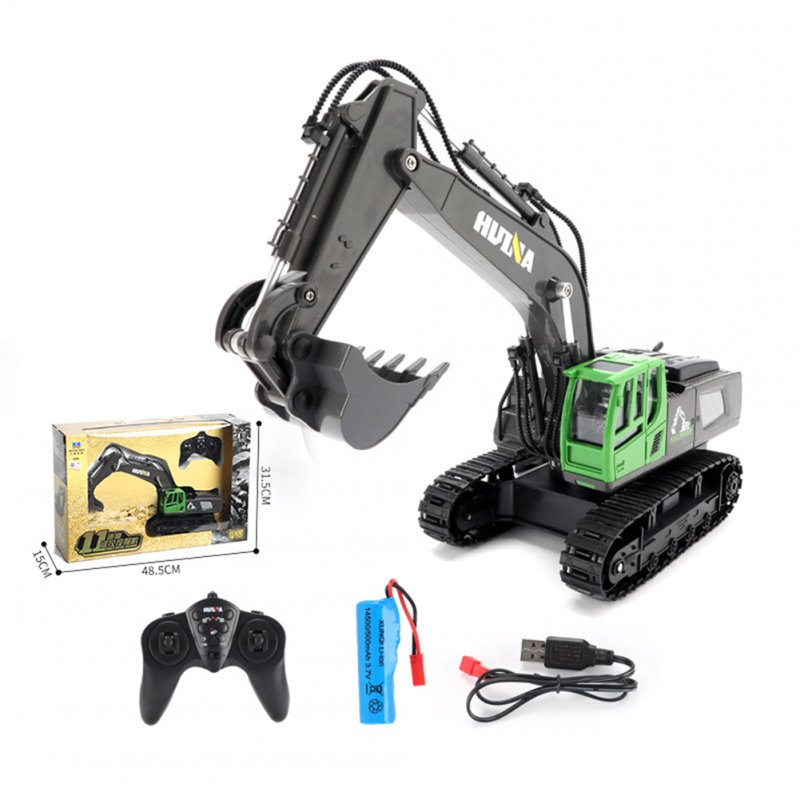 Wholesale Huina 1558 Remote Control Car Alloy 11ch Excavator 1:18 Crawler Crawlers Engineering ...