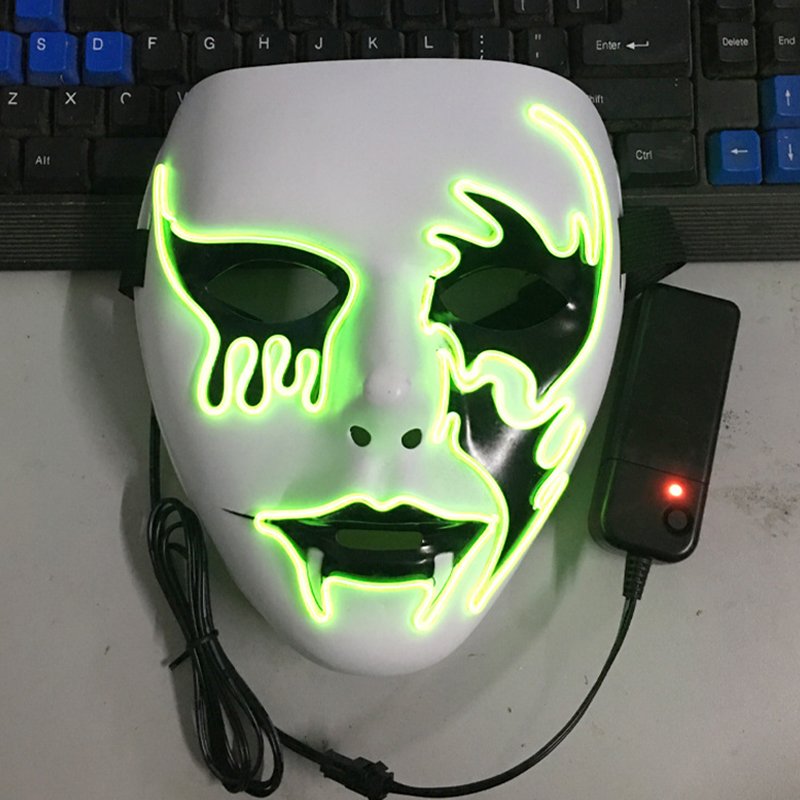 Wholesale Luminous EL Wire Mask Halloween Light Up Cosplay Mask ...