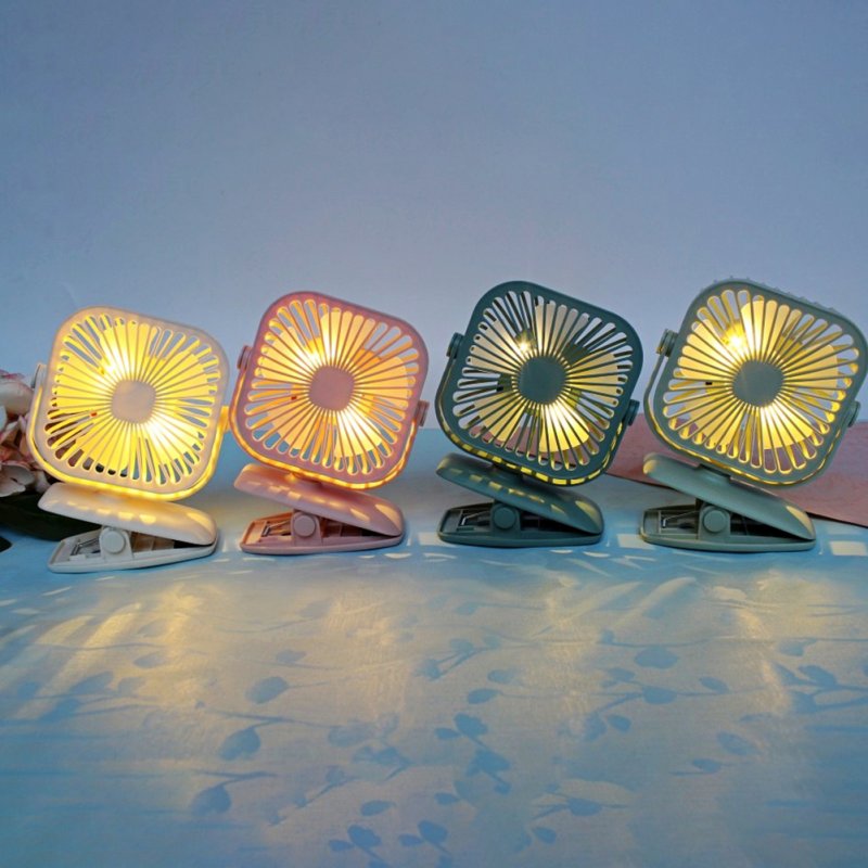 Wholesale Square Shape USB Charging Mini Fan with Clip random From China