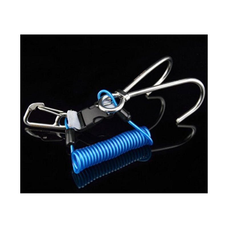 Wholesale Stainless Steel Spring Rope Reef Hook (Double Hook) Dive Gear ...