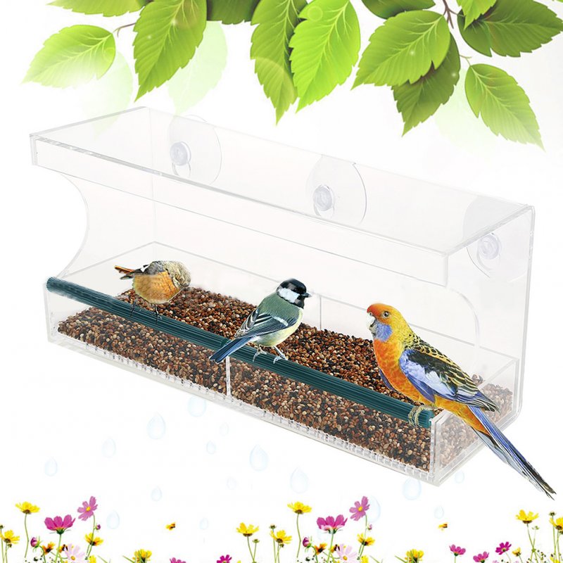 Wholesale Transparent Acrylic Hanging Feed Box Cage for Small Birds ...